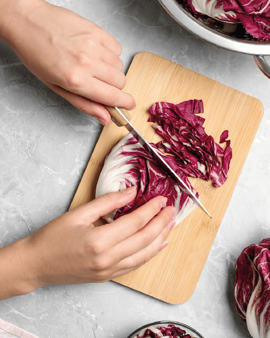 Zero Sprechi: risotto con torsolo e foglie di radicchio rosso